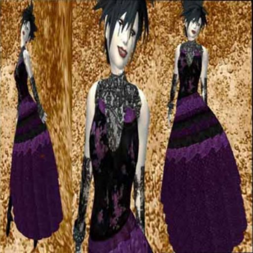 Second Life Marketplace Purple Goth Dress